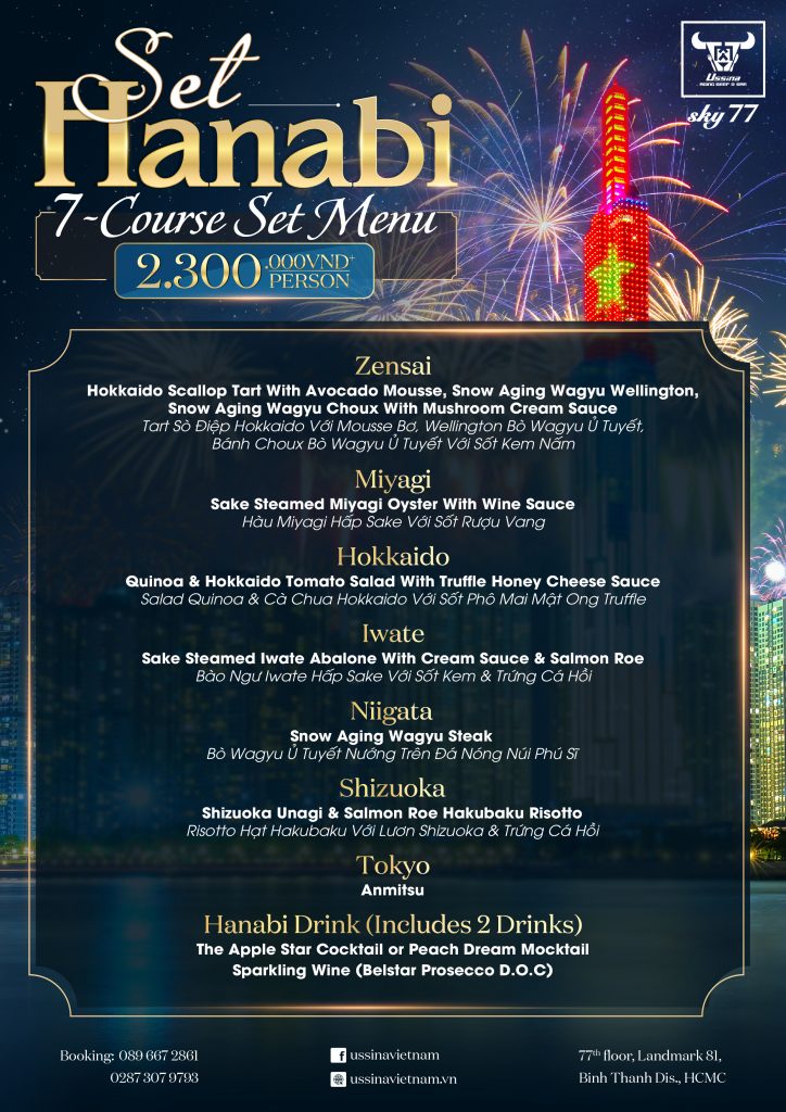 HANABI SET | CELEBRATE THE NATIONAL DAY 2/9 AT USSINA SKY 77 (HẾT HẠN ...